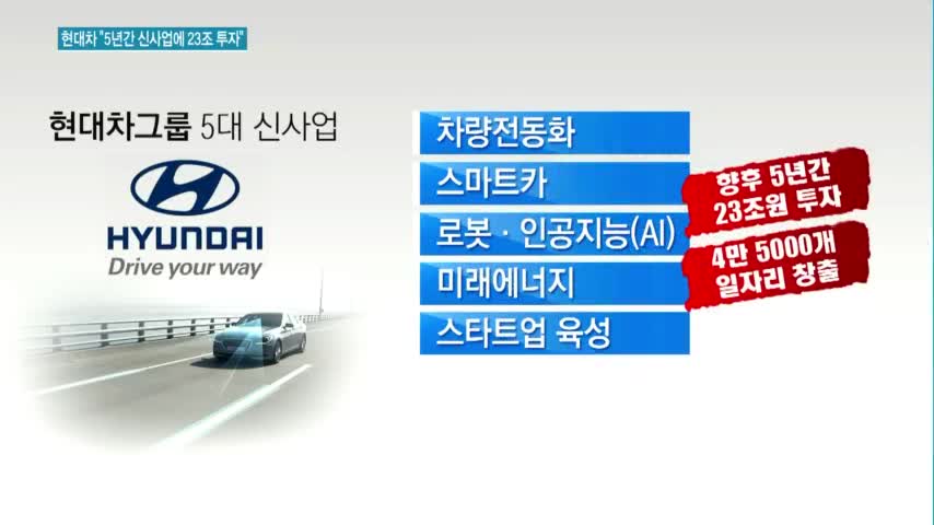 현대차 5년간 미래차·ai·로봇 신사업에 23조 투자…김동연 부총리 규제완화 등 적극 지원